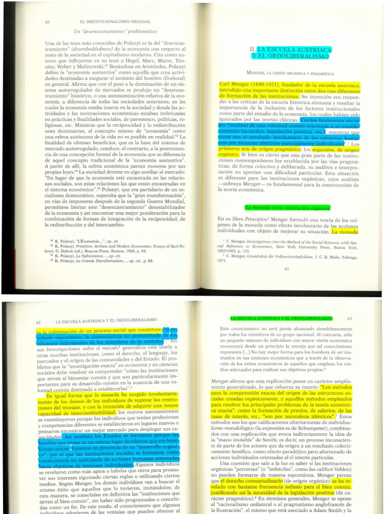 Sem5 - Lectura - La Escuela Austriaca y El Ordoliberalismo | PDF ...