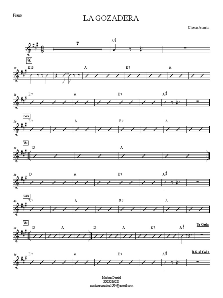 La Gozadera - Piano PDF | PDF