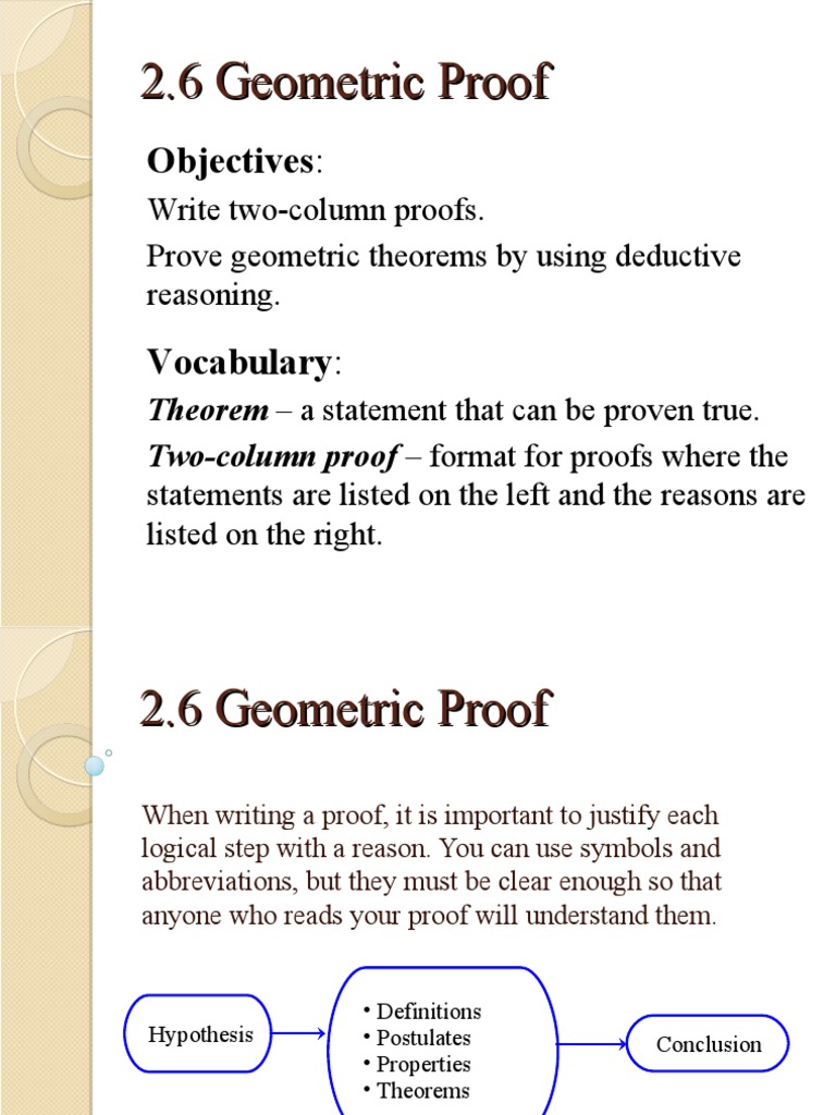 2.6 Geometric Proof | PDF
