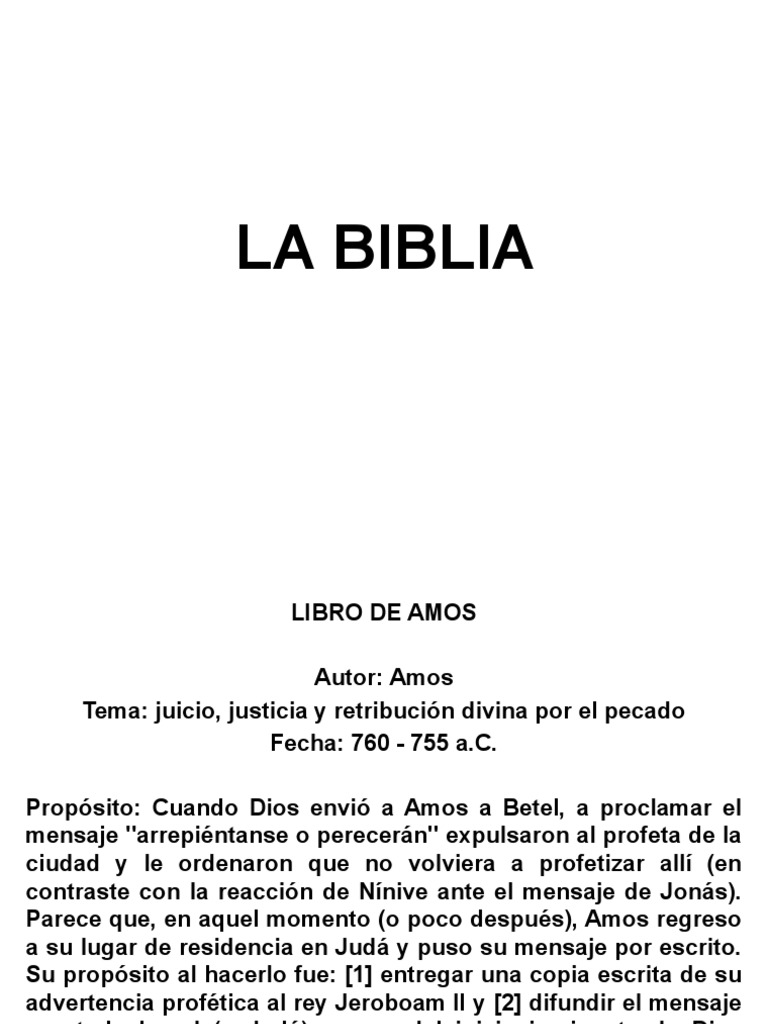 33-LA - BIBLIA-Libro de Amos | PDF | Contenido bíblico | Biblia