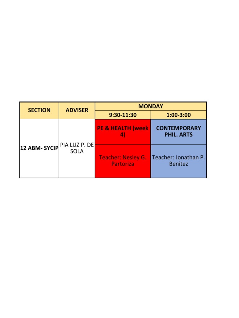Grade 12 Modular Class Program (Sy 2020-2021) : Department of Education ...