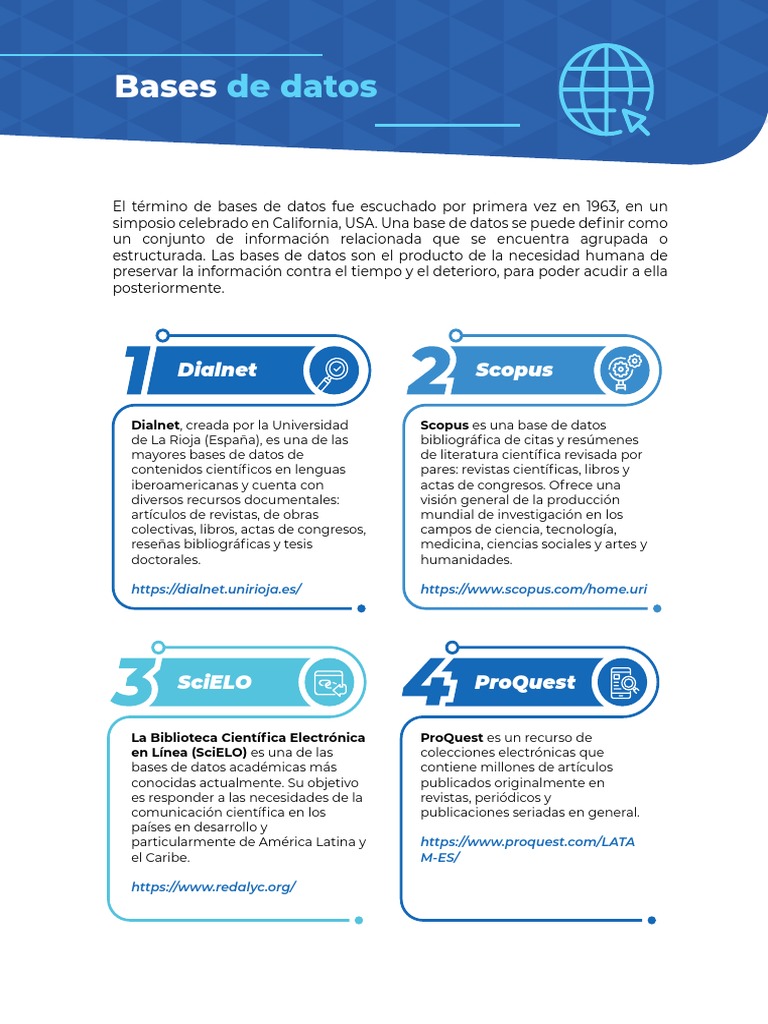 Bases de Datos y Buscadores Académicos | PDF | Ciencias de la ...