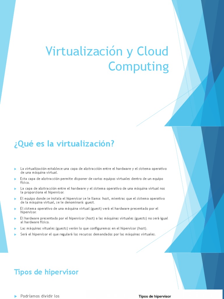 Virtualización y Cloud Computing (Autoguardado) | PDF | Virtualización | Computación en la nube