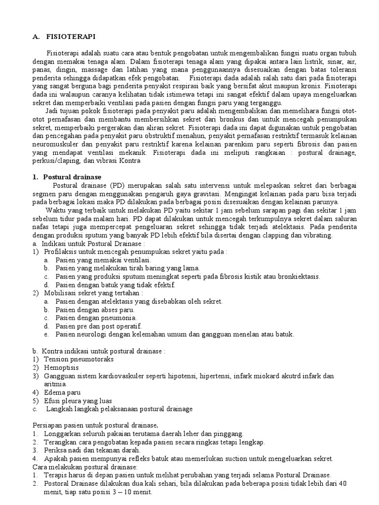 SOP Fisioterapi | PDF