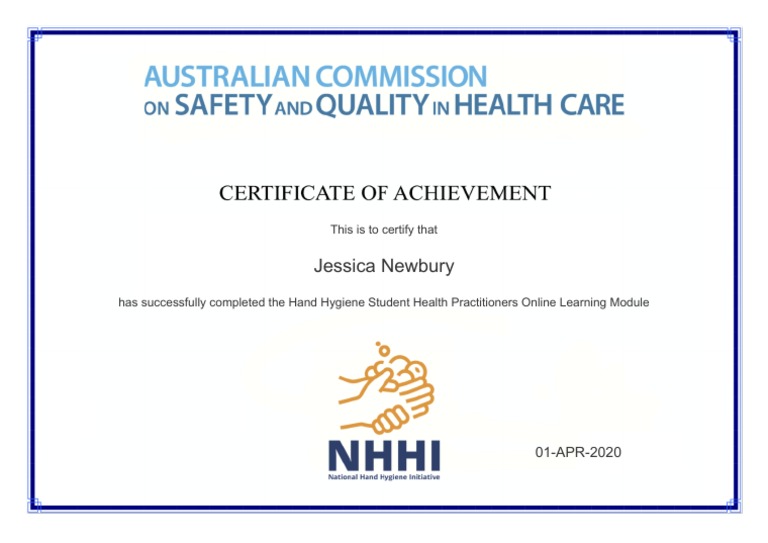 Nhhi Certificate | PDF