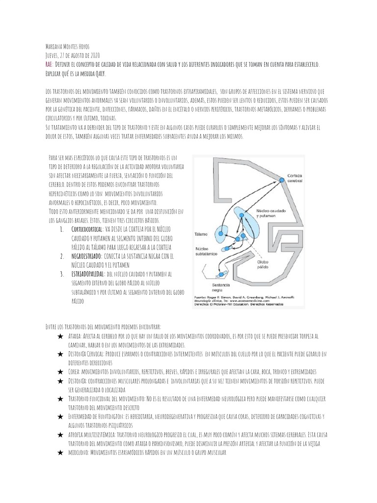 RAE PROF Trastornos Del Movimiento | PDF | Distonia | Ganglios basales