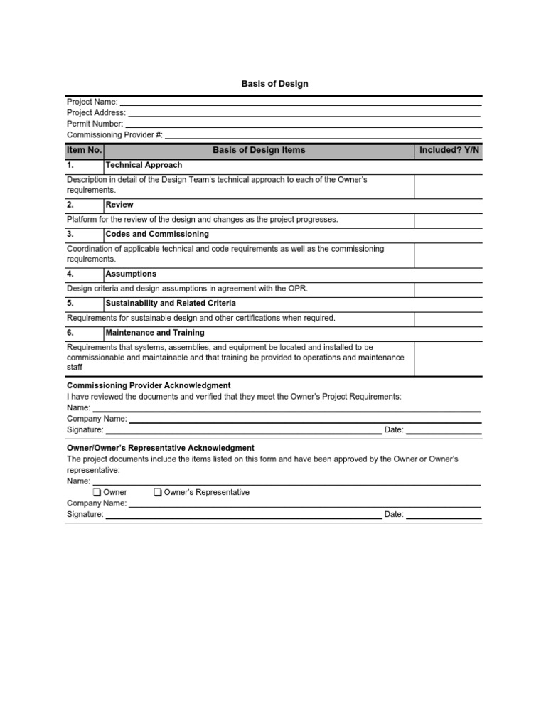 Basis of Design: 1. Technical Approach | Download Free PDF | Business