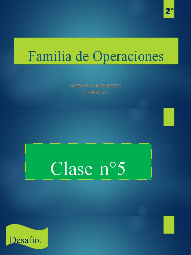 Familia de Operaciones 2° | PDF