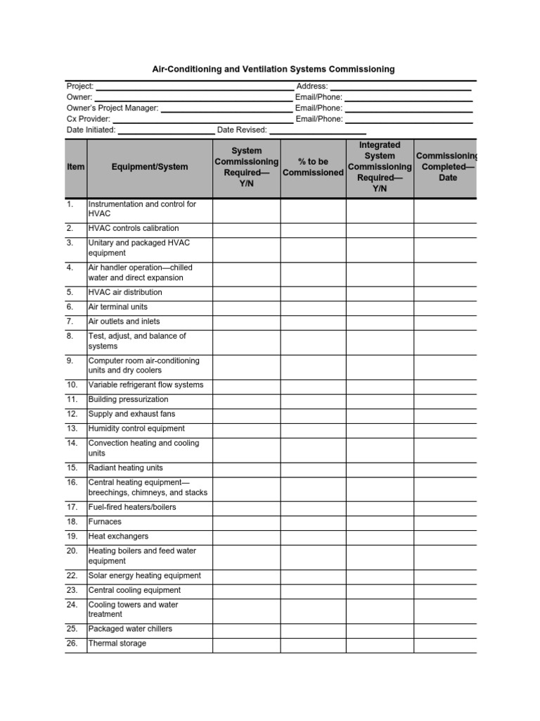 Air-Conditioning and Ventilation Systems Commissioning | PDF | Air ...