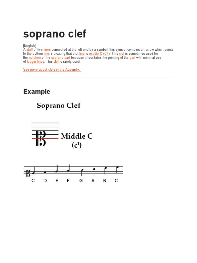Soprano Clef | PDF