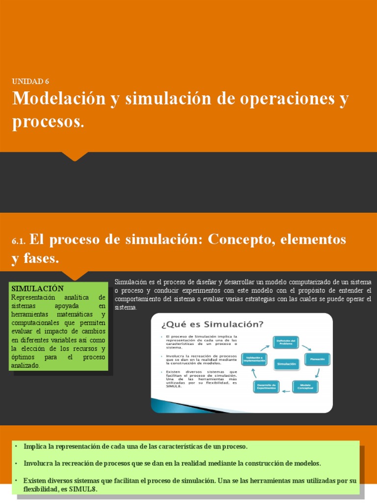UNIDAD 6 Modelación y Simulación de Operaciones y Procesos. | PDF ...