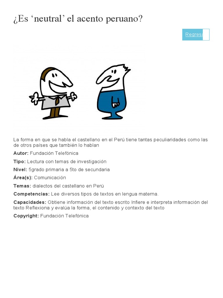 Características del acento peruano | PDF