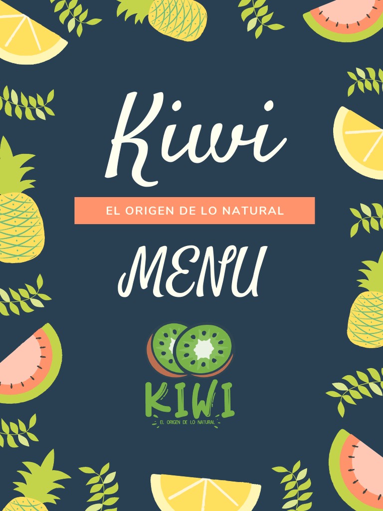 Kiwi Menu | PDF | Cocina | Plantas Domesticadas