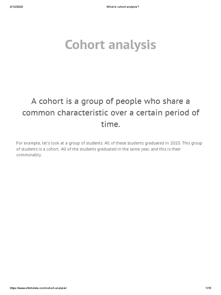 What Is Cohort Analysis | PDF | Cohort Study | Databases