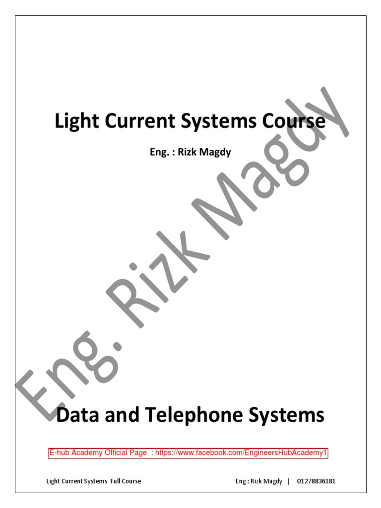 Light Current System Full CourseData and Telephone Systems | PDF