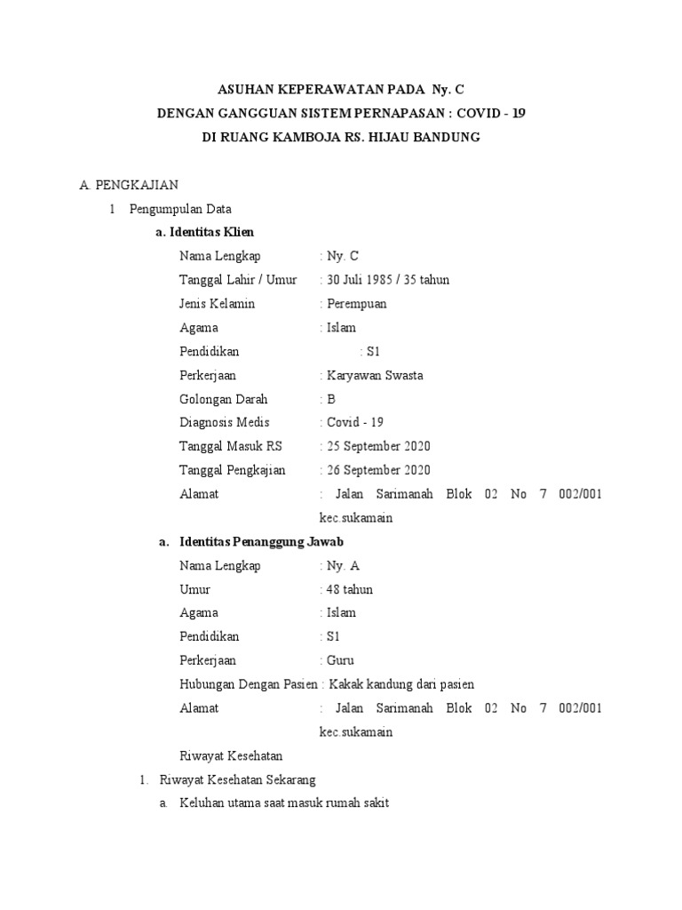 Askep Covid 19 | PDF