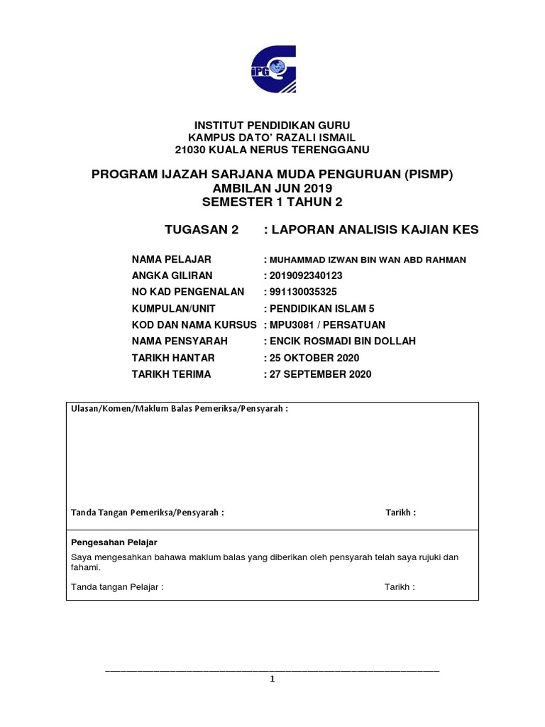 Task 2 - Laporan Analisis Kajian Kes | PDF