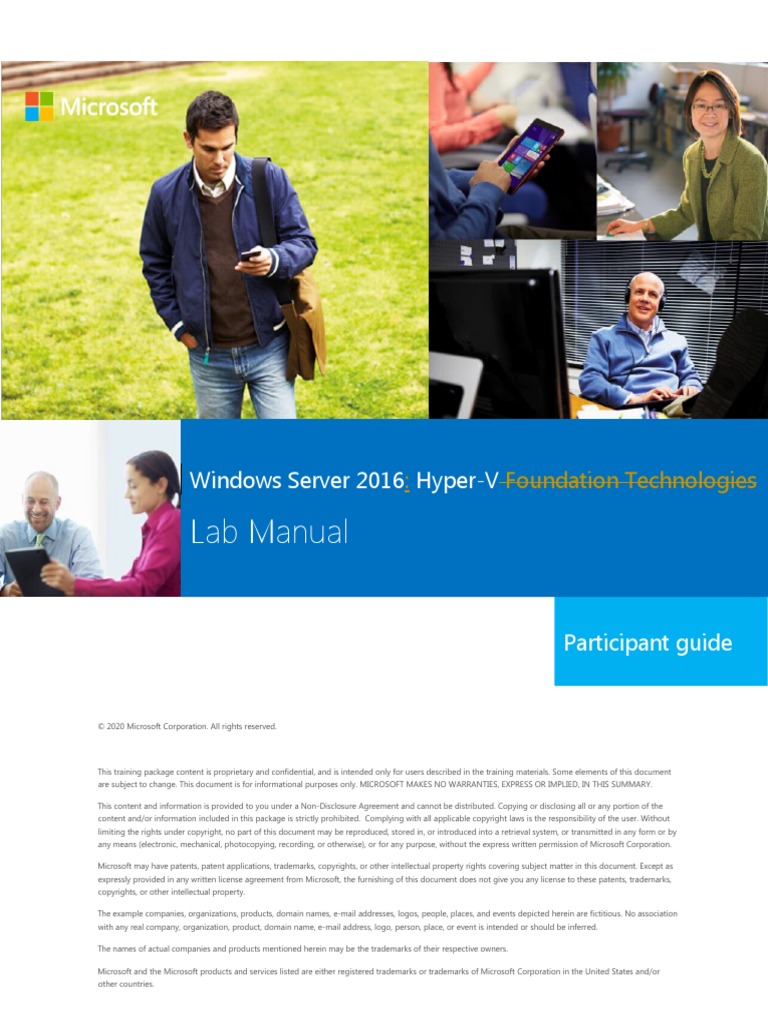 Lab Manual: Windows Server 2016 Hyper-V | PDF | Hyper V | Virtual Machine