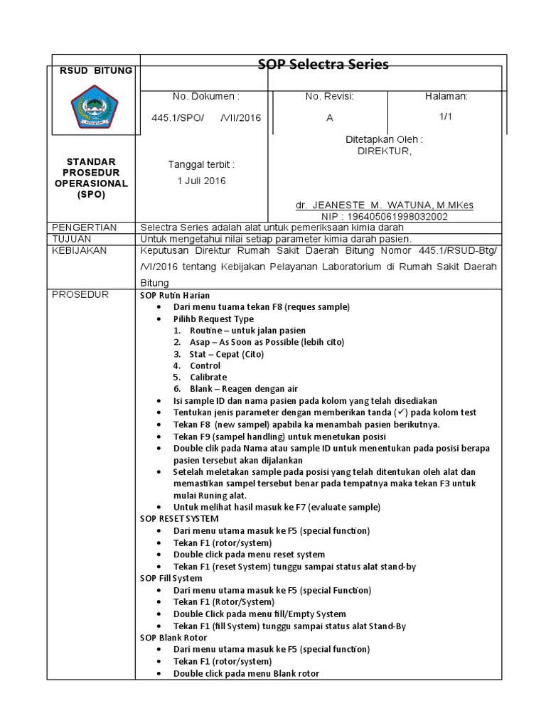 Sop Selectra Series | PDF