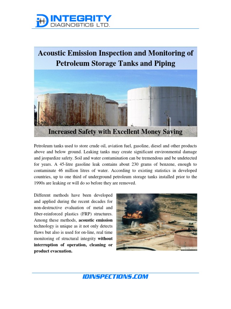 Acoustic Emission Inspection of Petroleum Tanks and Piping May 2016 ...