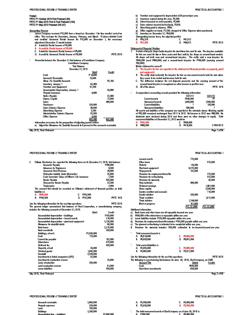 PRTC Practial Accounting 1 | PDF | Debits And Credits | Expense