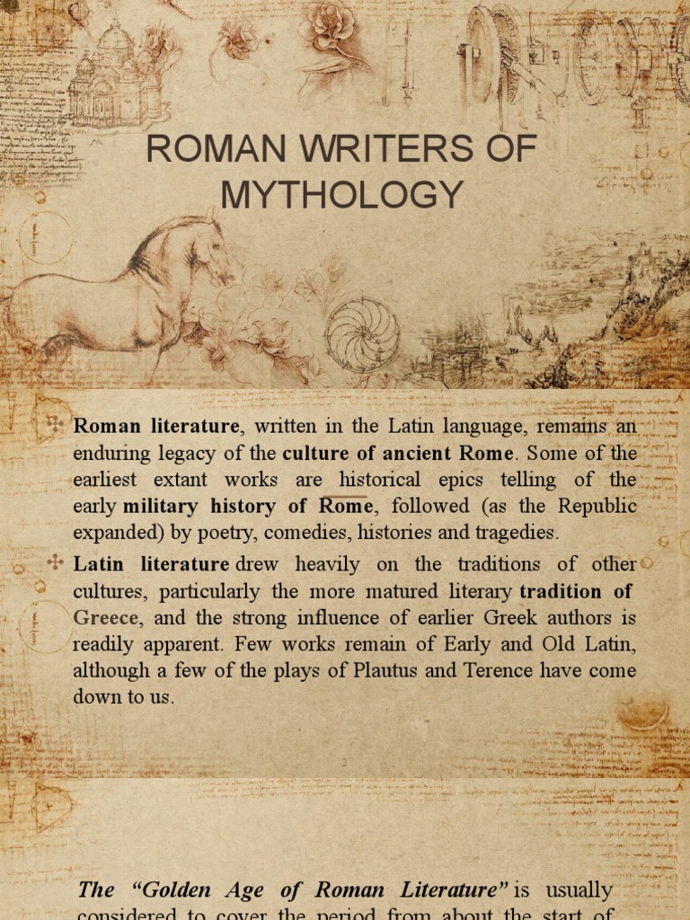 Roman Writers of Mythology | PDF | Virgil | Latin Literature