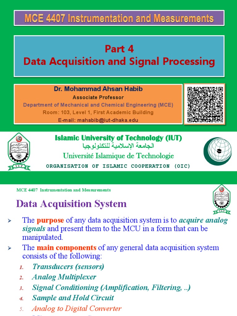 Part 4 Data Acquisition and Signal Processing | PDF | Analog To Digital ...