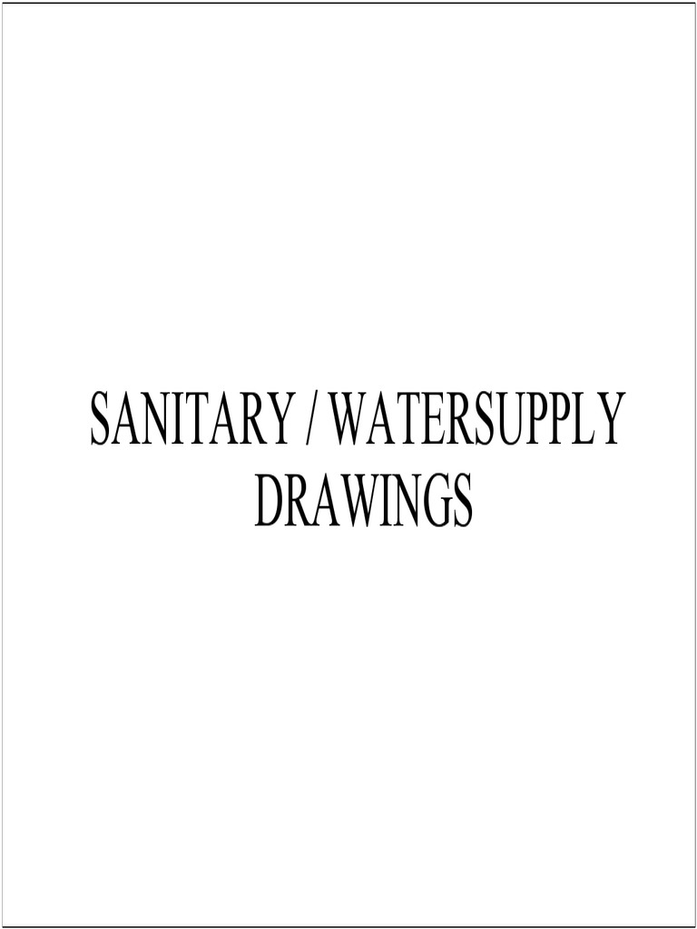 Sanitary / Watersupply Drawings | PDF | Environmental Engineering ...
