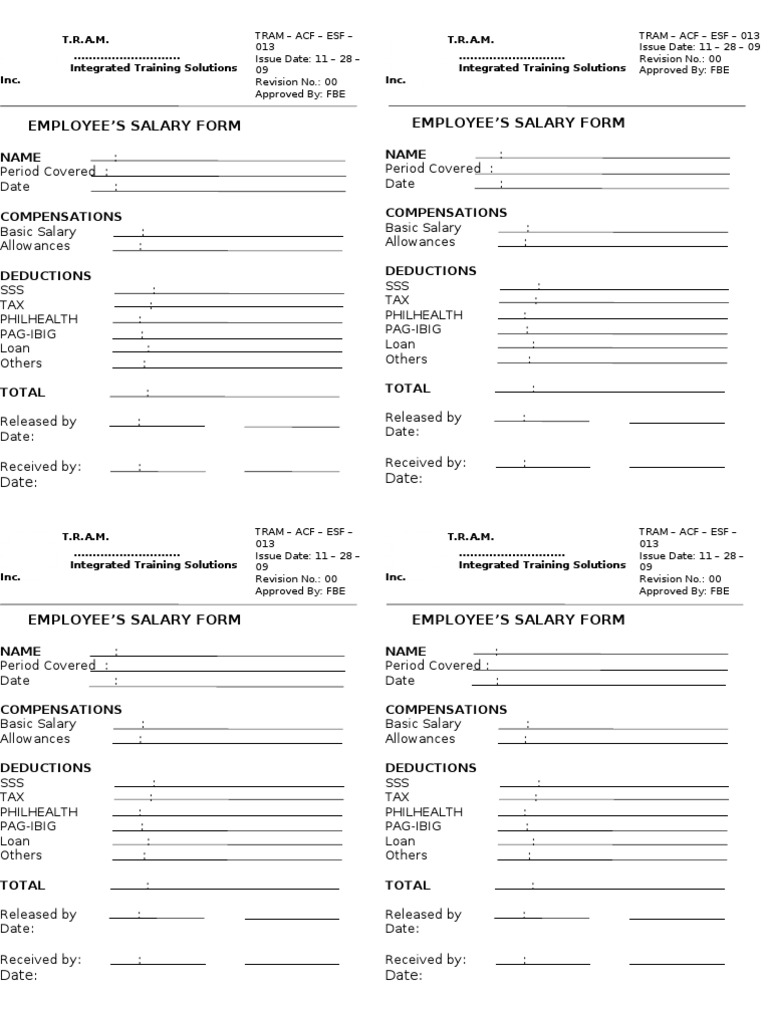 Employee's Salary Form | PDF | Government Finances | Taxation