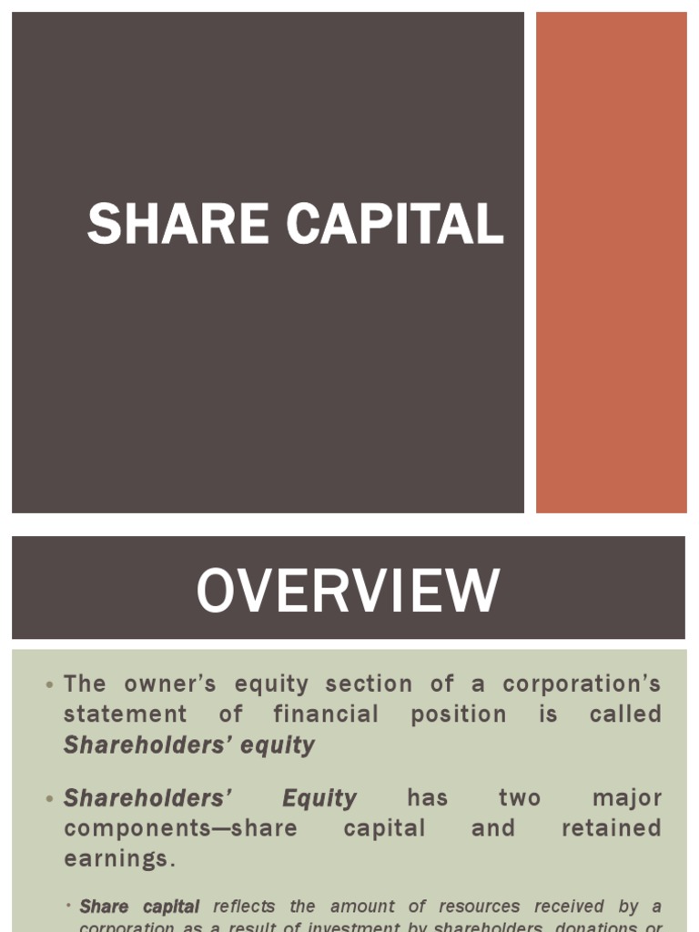 Share Capital | PDF | Stocks | Equity (Finance)