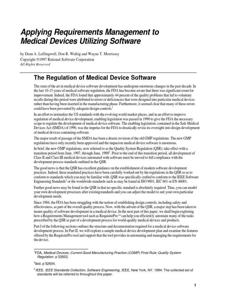 Medical Devices | PDF | Verification And Validation | Medical Device
