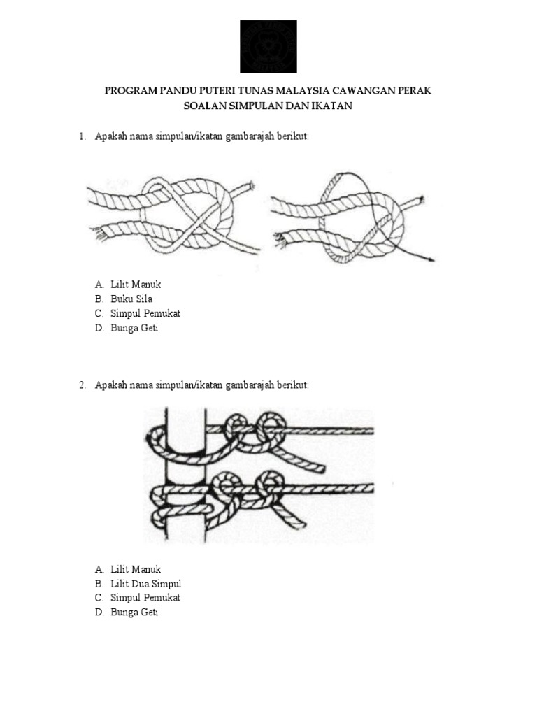 Soalan Simpulan Dan Ikatan | PDF