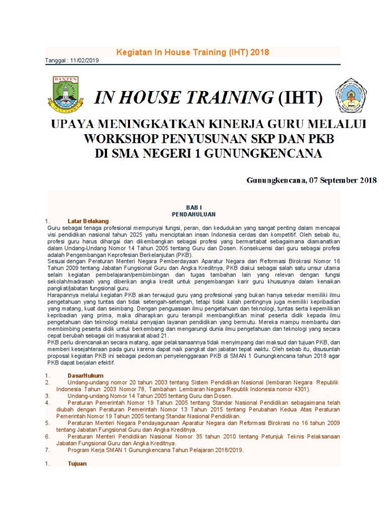 Contoh LAPORAN IHT | PDF