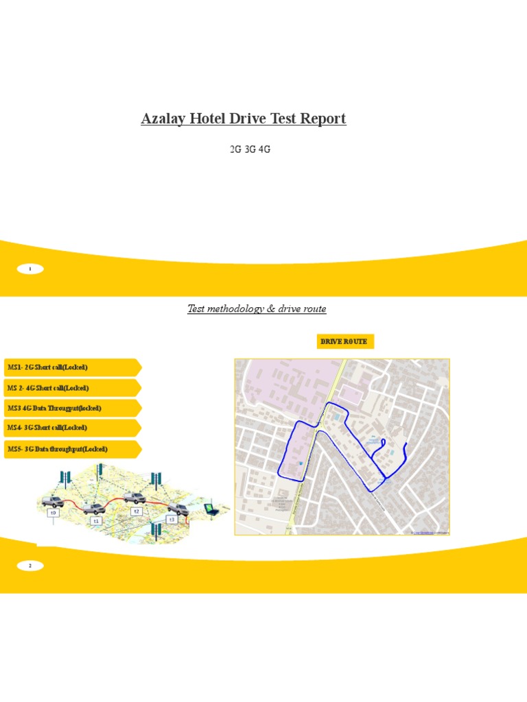 Azalay Hotel Drive Test Report | PDF | 4 G | 3 G