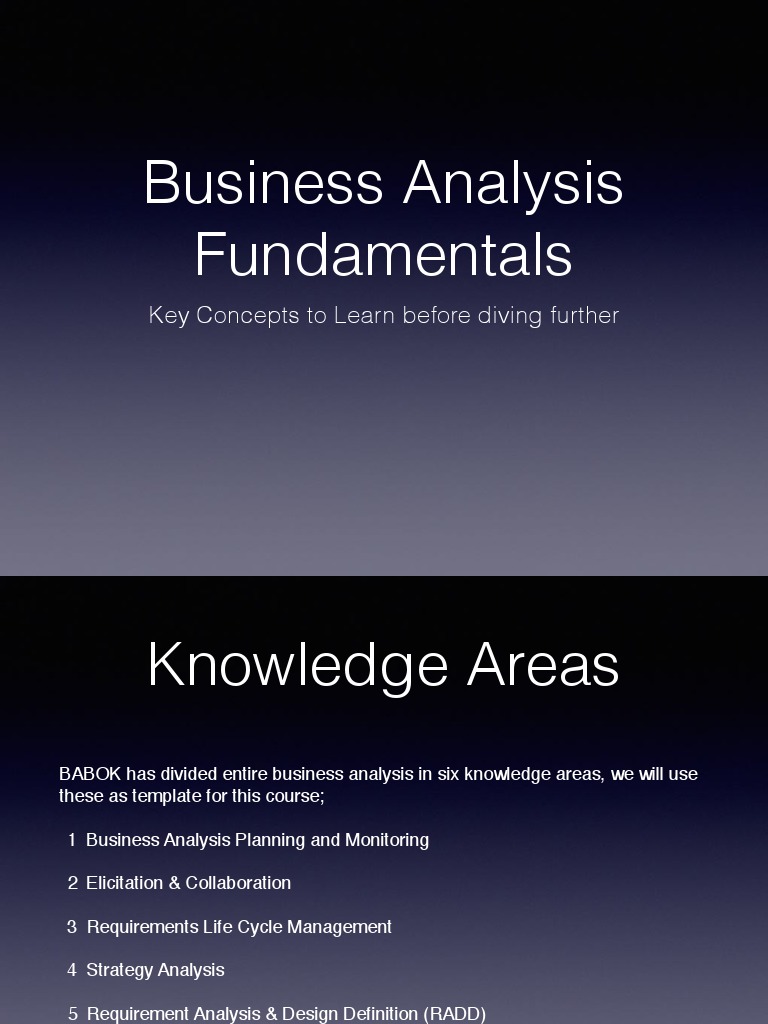1-Business Analysis Fundamentals BACCM PDF | PDF | Business Analysis ...
