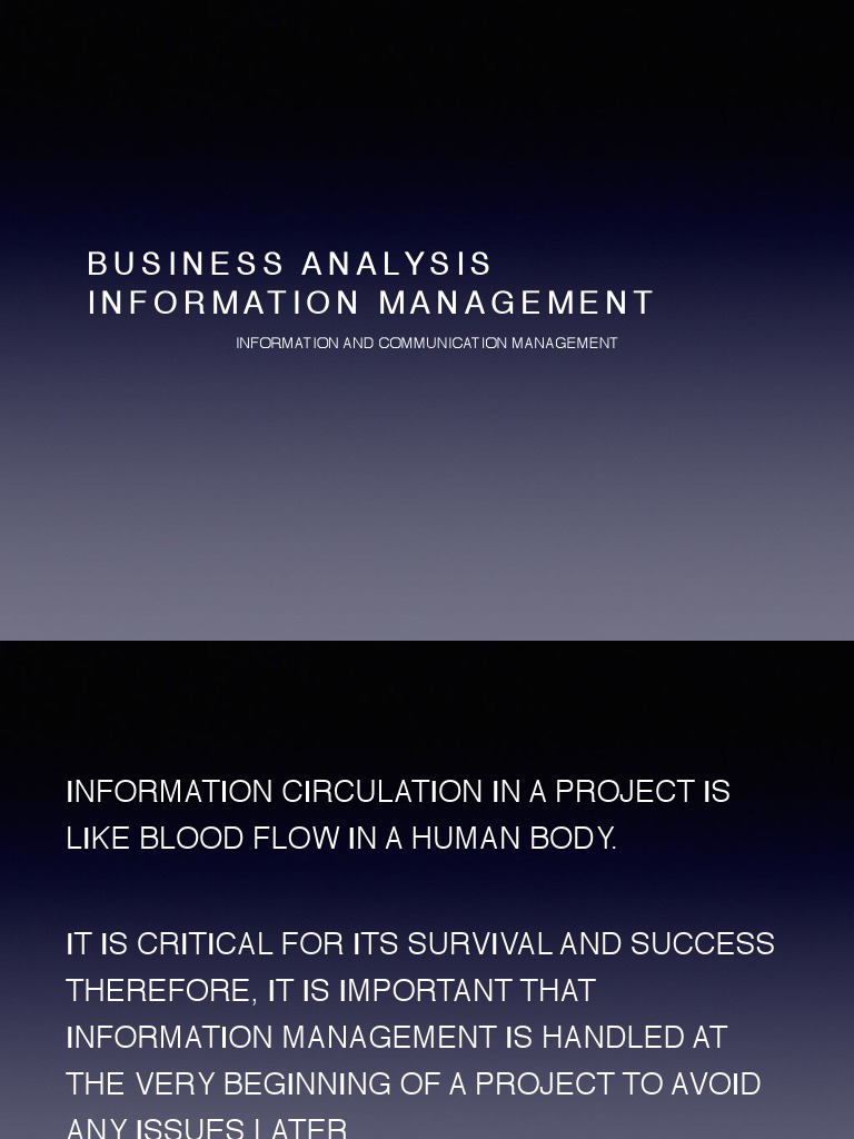 8-Business Analysis Information Management PDF | PDF | Business ...