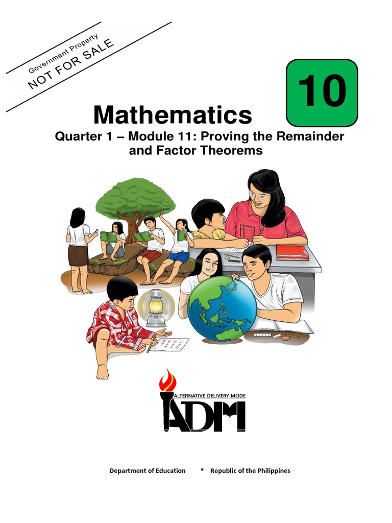 Mathematics: Quarter 1 - Module 11: Proving The Remainder and Factor Theorems | PDF ...