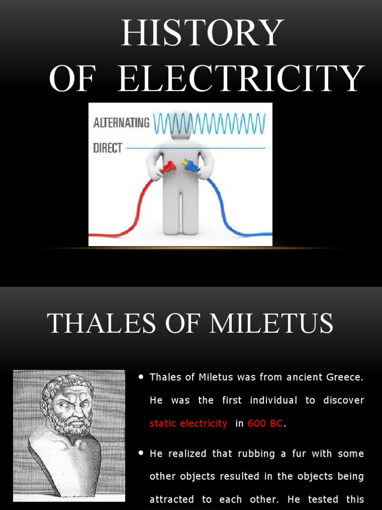 History of Electricity | PDF | Electromagnetic Induction | Electricity