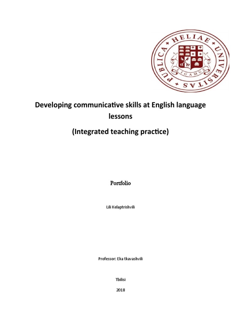 Developing English Language Communication Skills Through Integrated ...