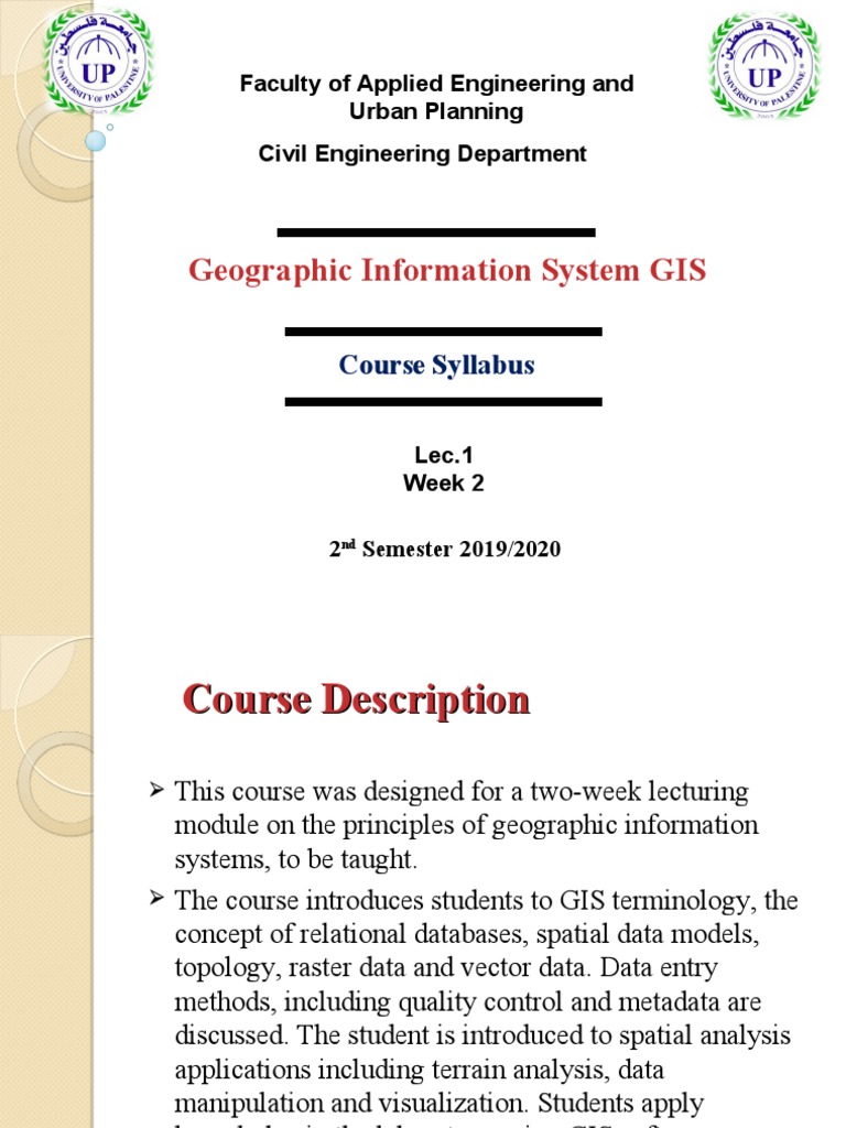 Geographic Information System GIS: Faculty of Applied Engineering and Urban Planning Civil ...