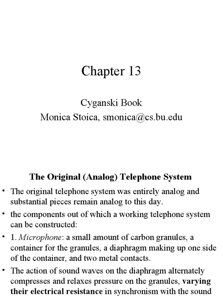 Cyganski Book Monica Stoica, Smonica@cs - Bu.edu | PDF | Cellular ...