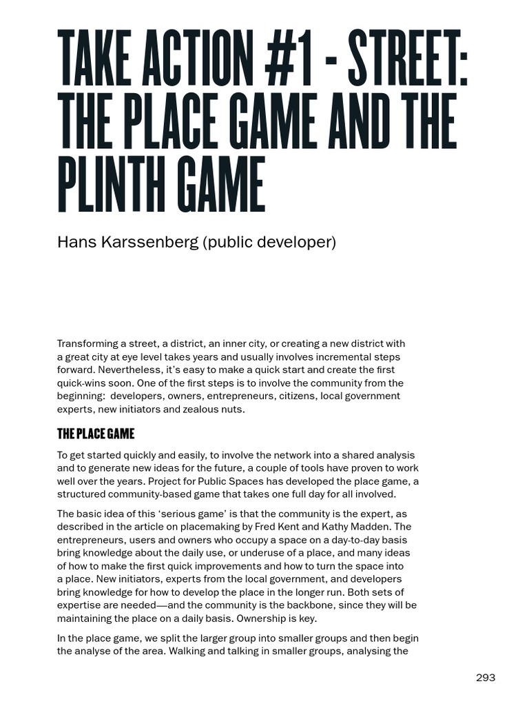 Hans Karssenberg (Public Developer) : The Place Game | PDF