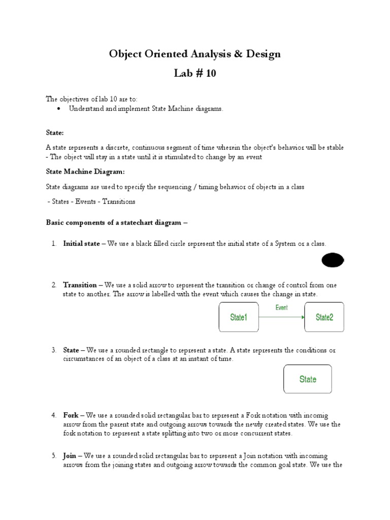 Object Oriented Analysis And Design Lab 10 State Pdf Computing Cognition