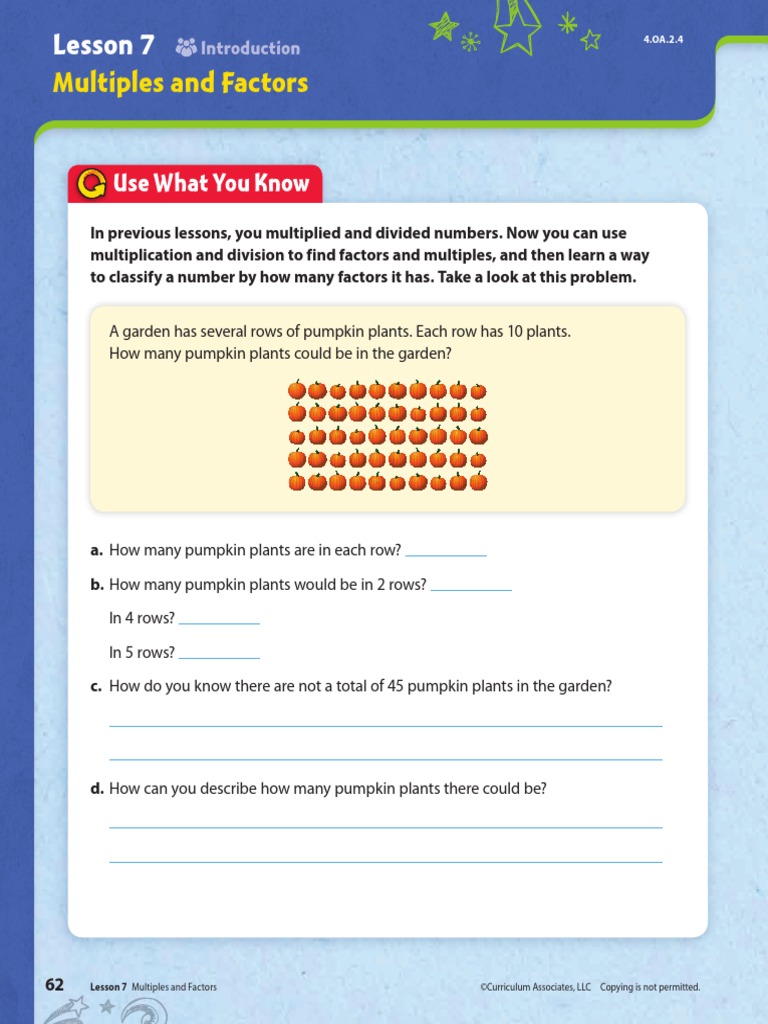 Less 7 Multples and Factors Student PDF | PDF | Prime Number ...