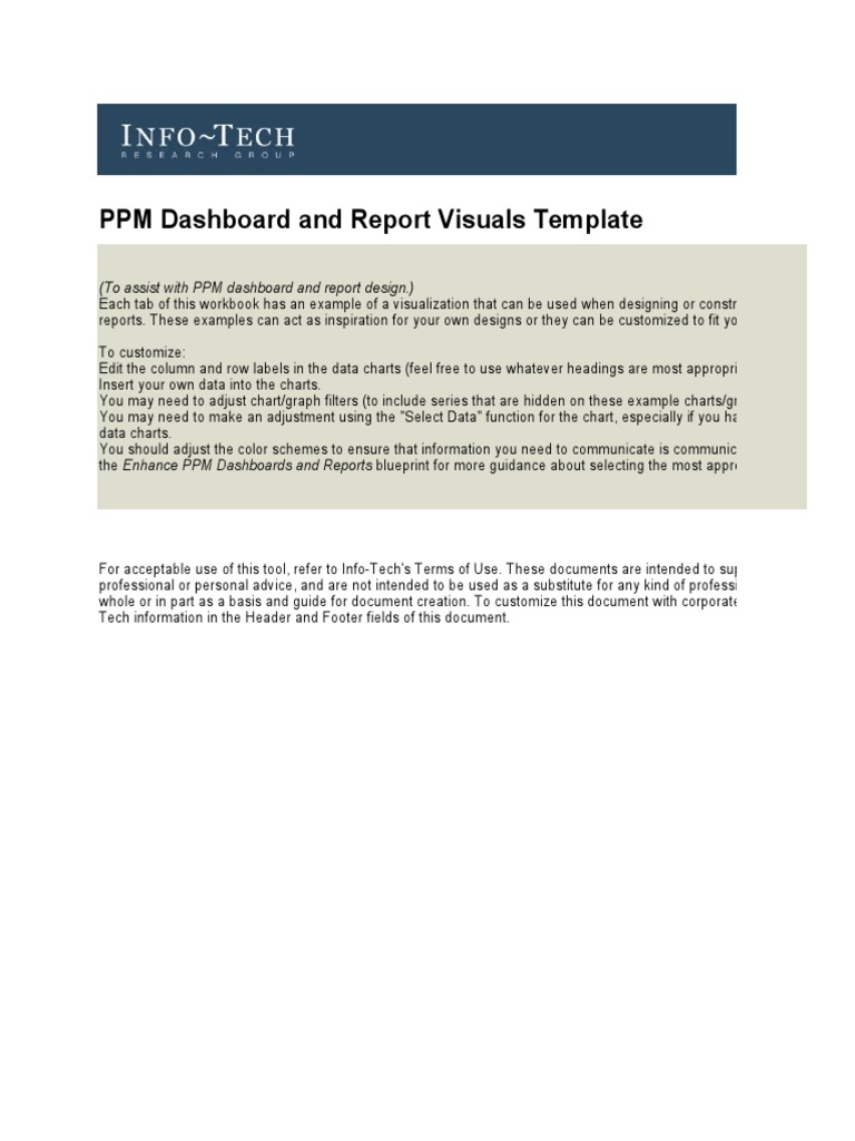 PPM Dashboard Visuals Template | PDF | Business
