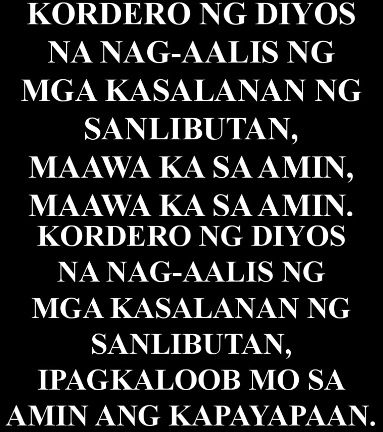 Kordero NG Diyos - Aquino | PDF
