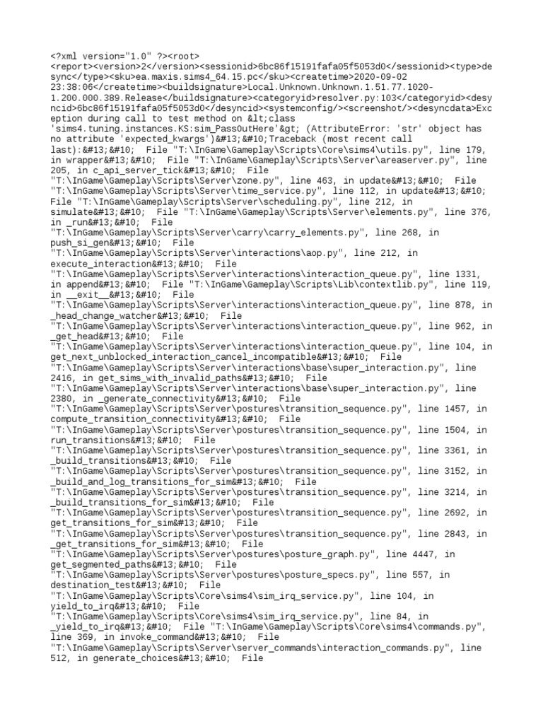 Sims 4 Desync Error Reports | PDF | Computing | Software