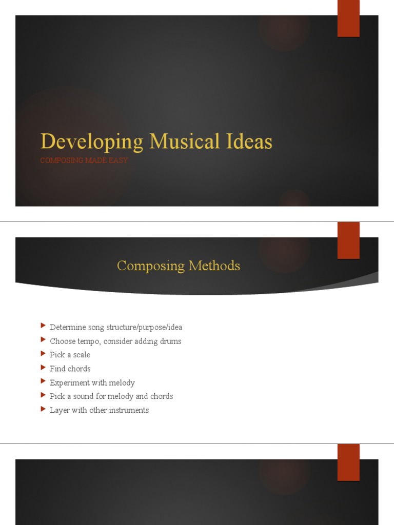 Developing Musical Ideas: Composing Made Easy | PDF | Art
