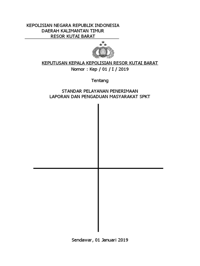 KEPUTUSAN STANDAR PELAYANAN SPKT Baru | PDF