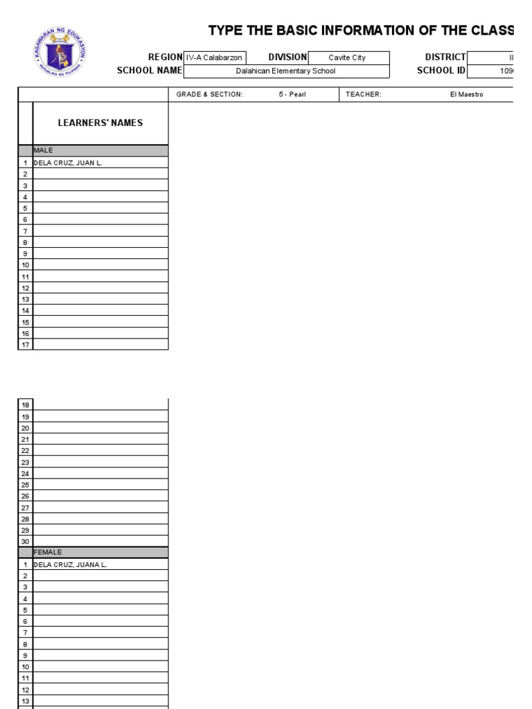 Class Record for Grade 5 Science | PDF | Learning | Behavior Modification